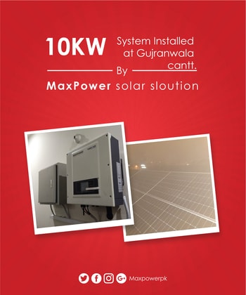A 10kW System Installed at Cantt. - Gujranwala - Maxpower